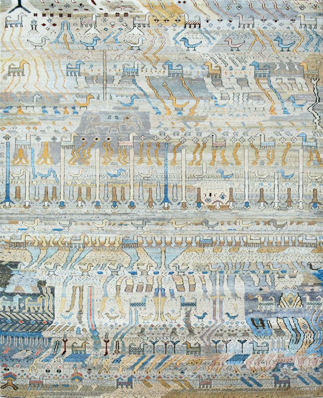 Duckle | MODERN | GABBEH | RECTANGLE | MULTI | | HAND-KNOTTED ...