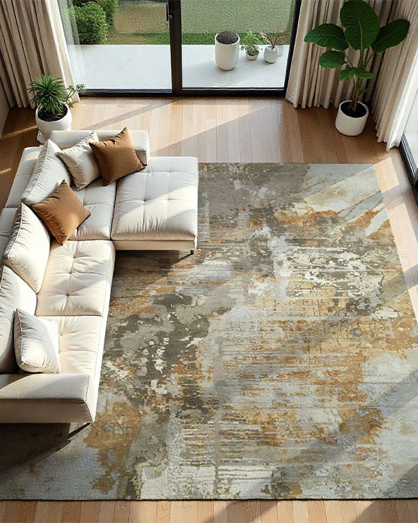 Dust And Dawn - Hand Knotted Pure Silk Rugs - Cocoon Fine Rugs