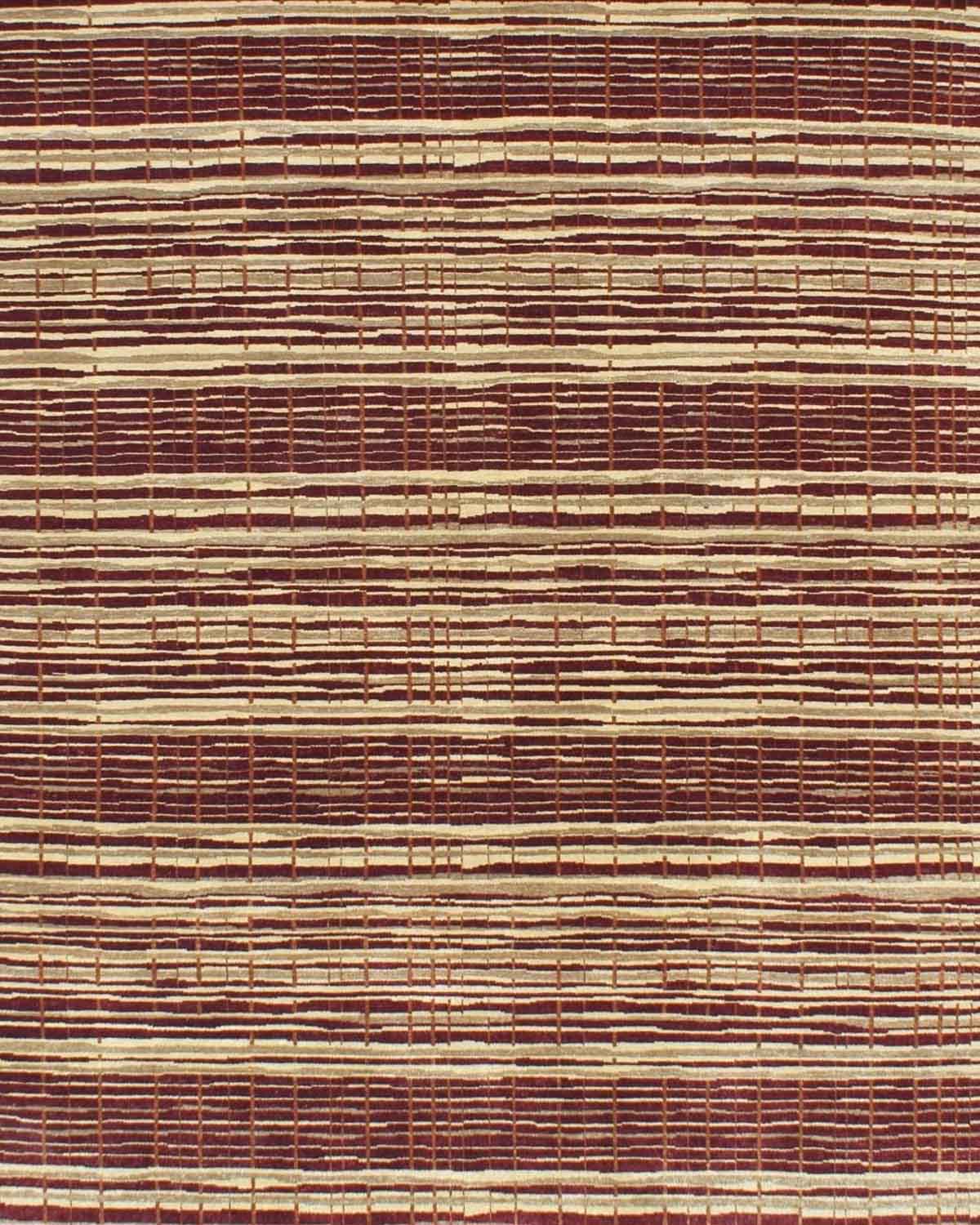 BURNT AMBER - Transitional Hand Knotted Silk Rugs - Cocoon Fine Rugs