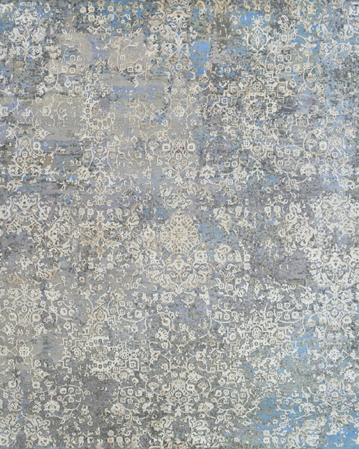 Indigo Oasis- Transitional Hand Knotted Wool and Silk Rugs - Cocoon ...